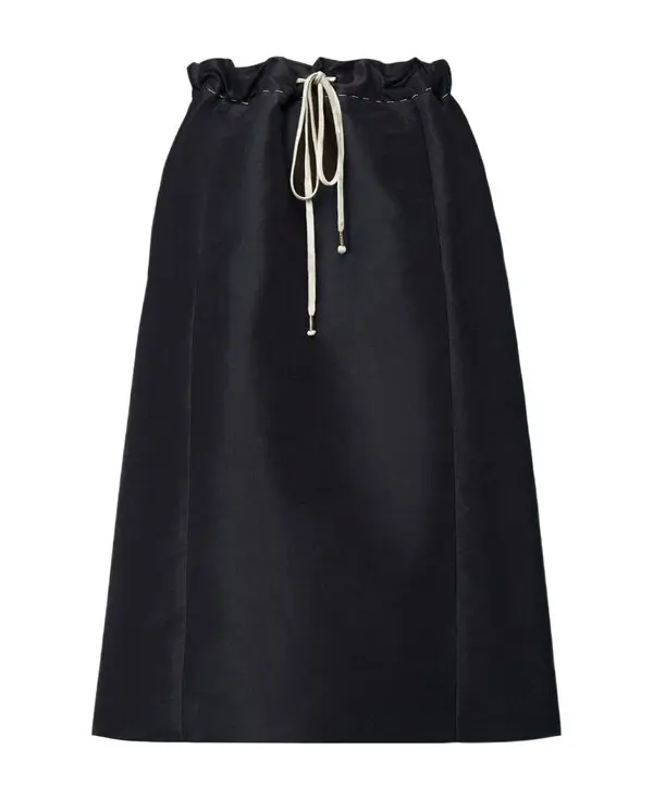 MAISON MARGIELA Drawstring Midi Skirt - Black
