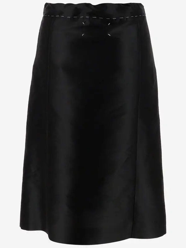 MAISON MARGIELA Drawstring Midi Skirt