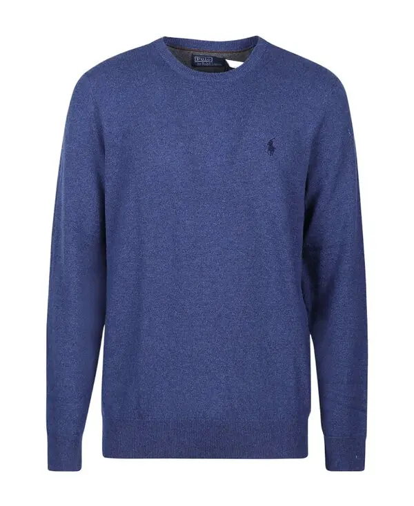 Polo Ralph Lauren Knitted Jumper With Embroidered Pony - Blue