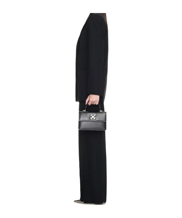 Off-White Jitney 1.4 Logo Plaque Top Handle Bag