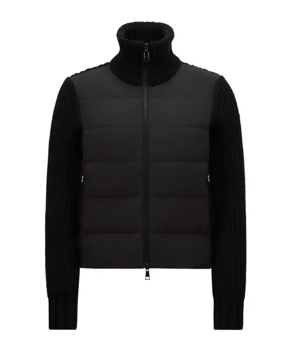Moncler Zip-up Padded Knit Cardigan