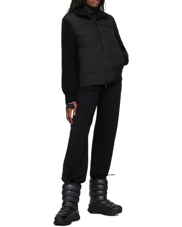 Moncler Zip-up Padded Knit Cardigan