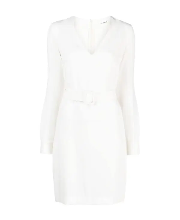 P.a.r.o.s.h Belted V-neck Minidress