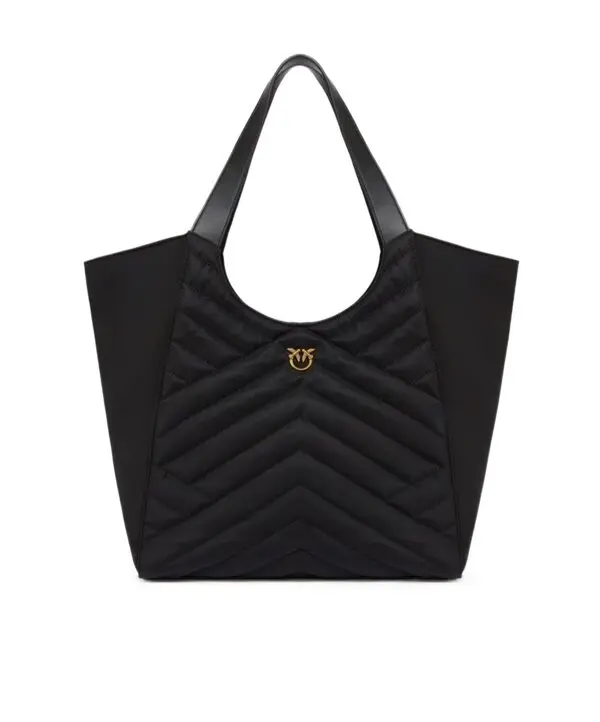 Pinko Puzzle-quilted Shopper Bag - Black