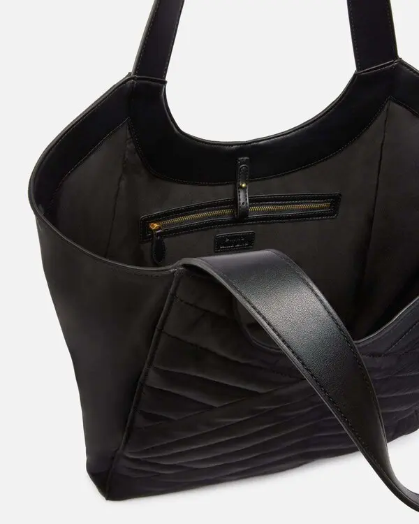 Pinko Quilted Shopper Bag With Top Handles - Black