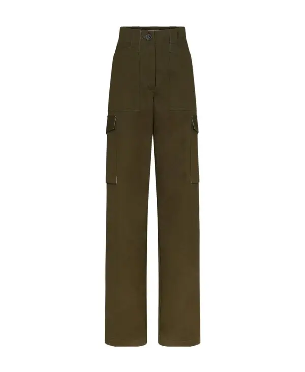 Rabanne Mid Rise Straight Leg Pants - Green