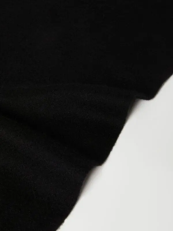 Max Mara Wsdalia Fringed Edge Scarf - Black
