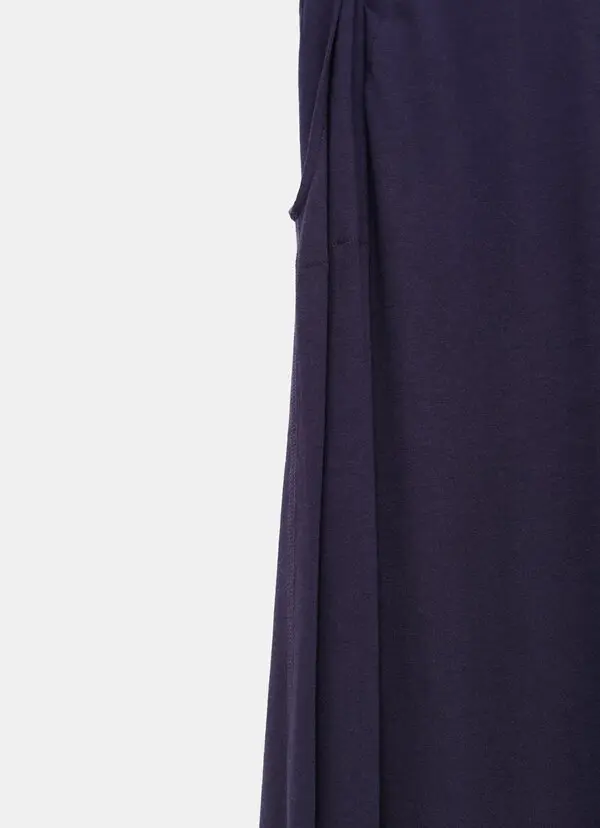 Dries Van Noten Sleeveless Round Neck Maxi Dress With Pleated Details