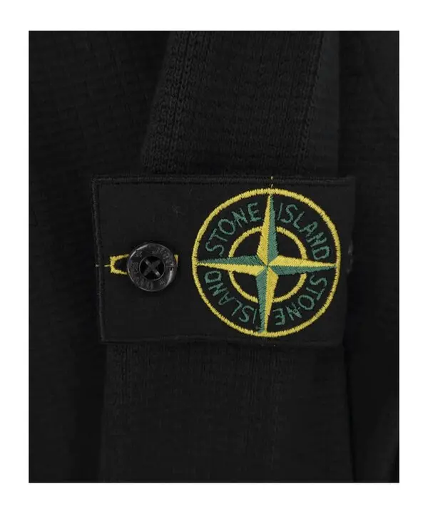 Stone Island Badge Crew Neck Knitted Sweater - Black