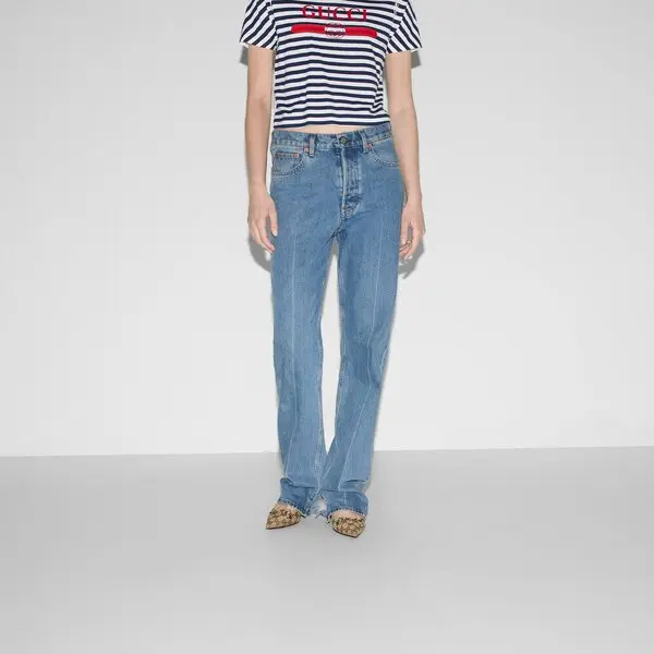 Gucci Straight-leg Jeans With Side Slits