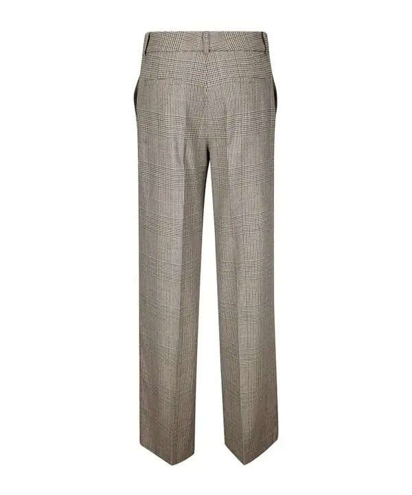 P.a.r.o.s.h High-waist Checked Flared Trousers