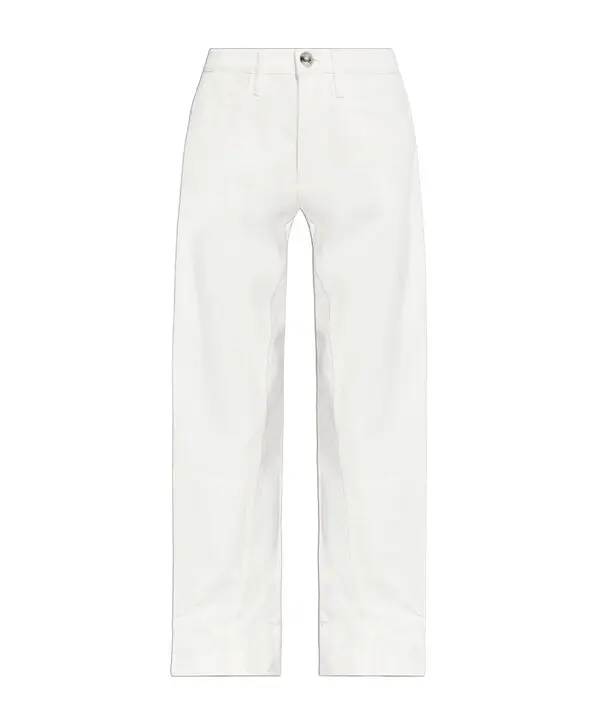 JIL SANDER Logo Patch Straight-leg Trousers - White