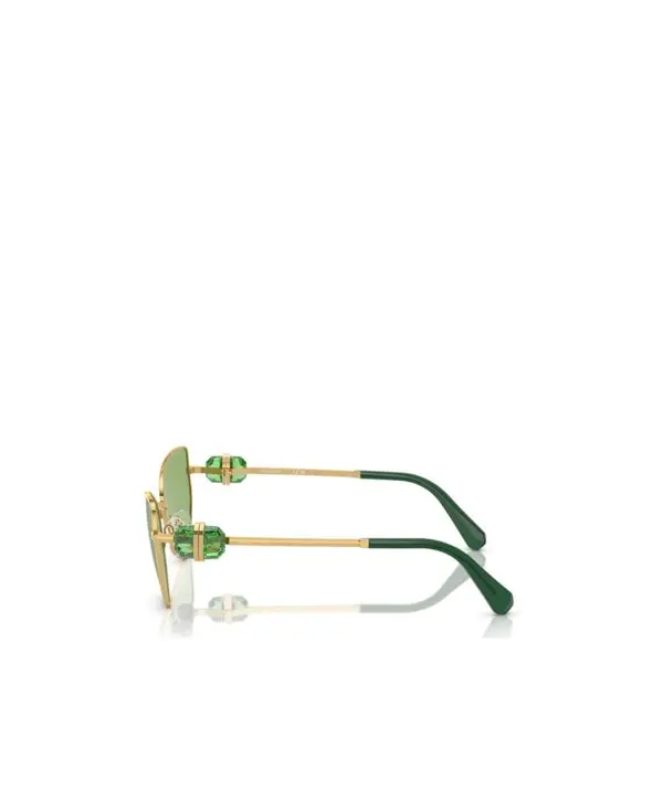 SWAROVSKI Hinged Crystal-embellished Cat-eye Sunglasses - Green