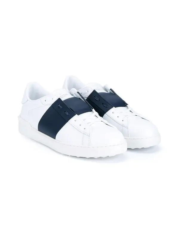 Valentino Garavani Open Round Toe Sneakers - White/ocean