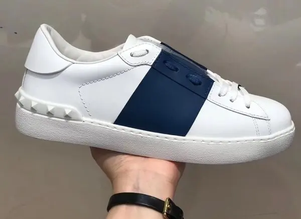 Valentino Garavani Open Round Toe Sneakers - White/ocean