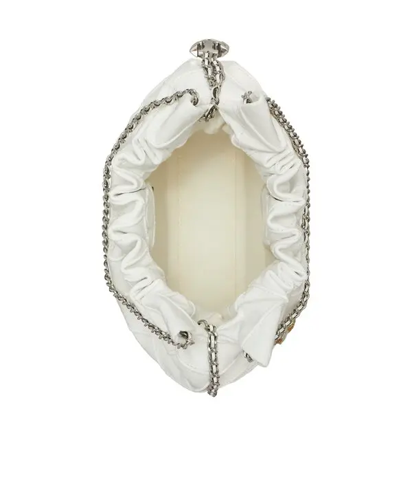 Tory Burch Fleming Distressed Top Handle Bag - Blanc