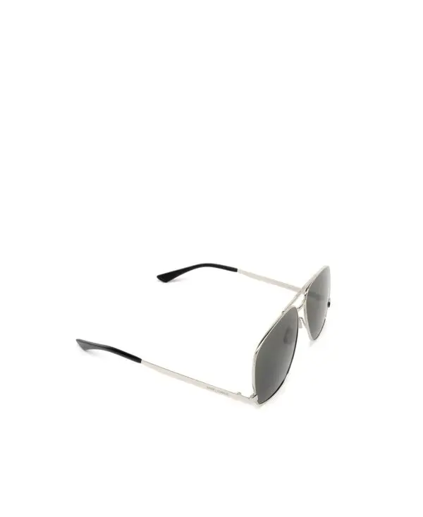 Saint Laurent Aviator Frame Sunglasses - Gray