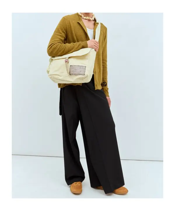 Acne Studios Buttoned Crewneck Sweater With Embroidered Logo Cuffs - Brown