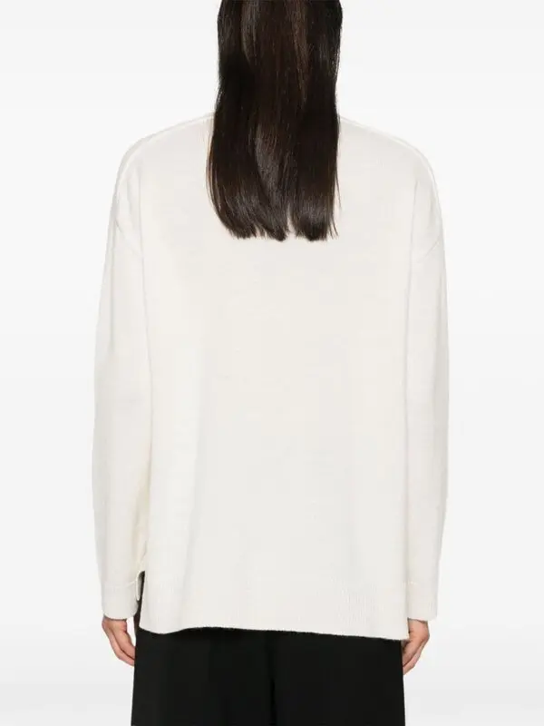 P.a.r.o.s.h Crewneck Knitted Jumper - Cream