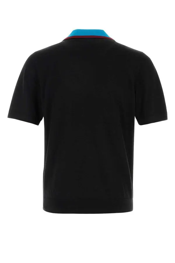 Dries Van Noten Molar Striped Knitted Polo Shirt