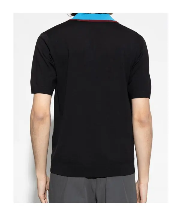 Dries Van Noten Molar Striped Knitted Polo Shirt