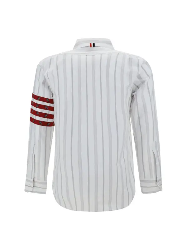 Thom Browne 4-bar Striped Buttoned Shirt