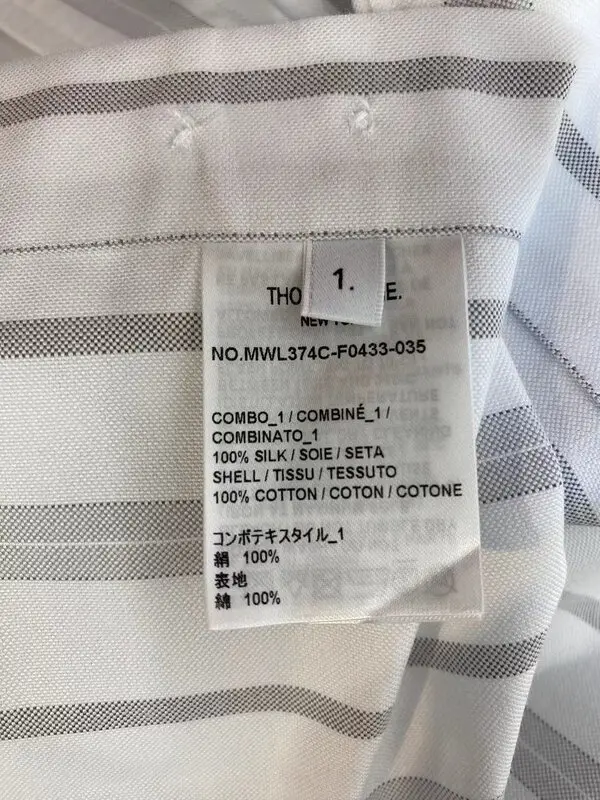 Thom Browne 4-bar Striped Buttoned Shirt