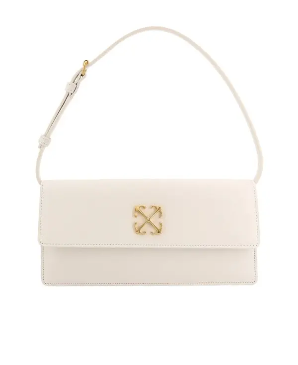 Off-White Jitney 1.0 Logo Plaque Small Shoulder Bag - White