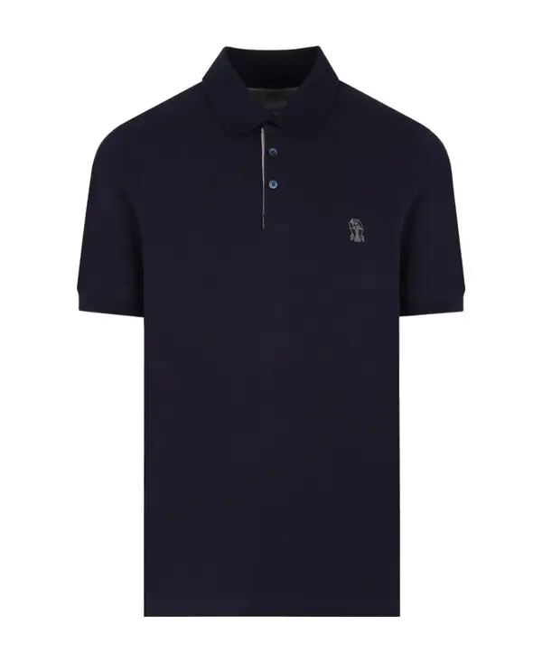 Brunello Cucinelli Embroidered Cotton Polo Shirt