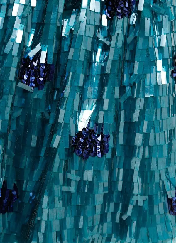 Dries Van Noten Sequined Midi Skirt - Blue