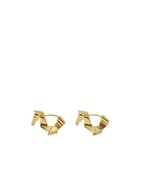 Burberry Horse Hoop Earrings - Yellow