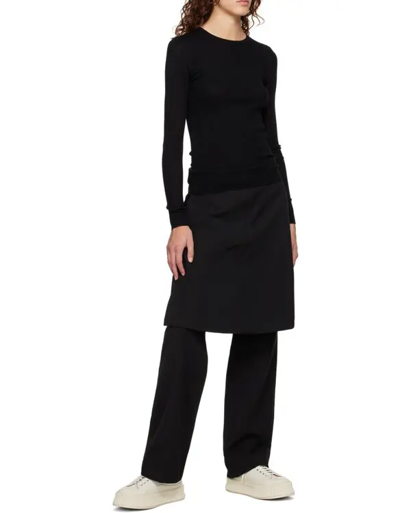 Theory Ribbed Knit Long Sleeve Top