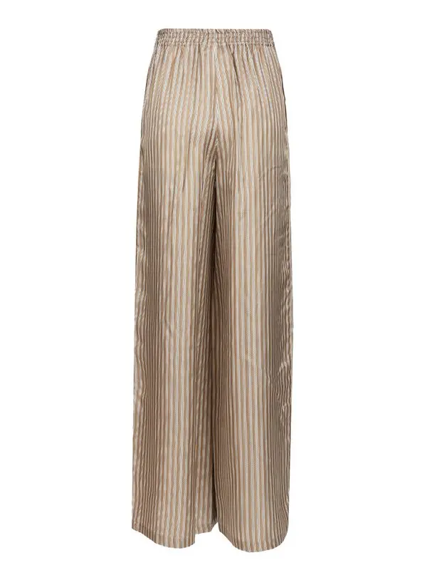 Max Mara Ladino Striped Wide-leg Trousers - Hazelnut