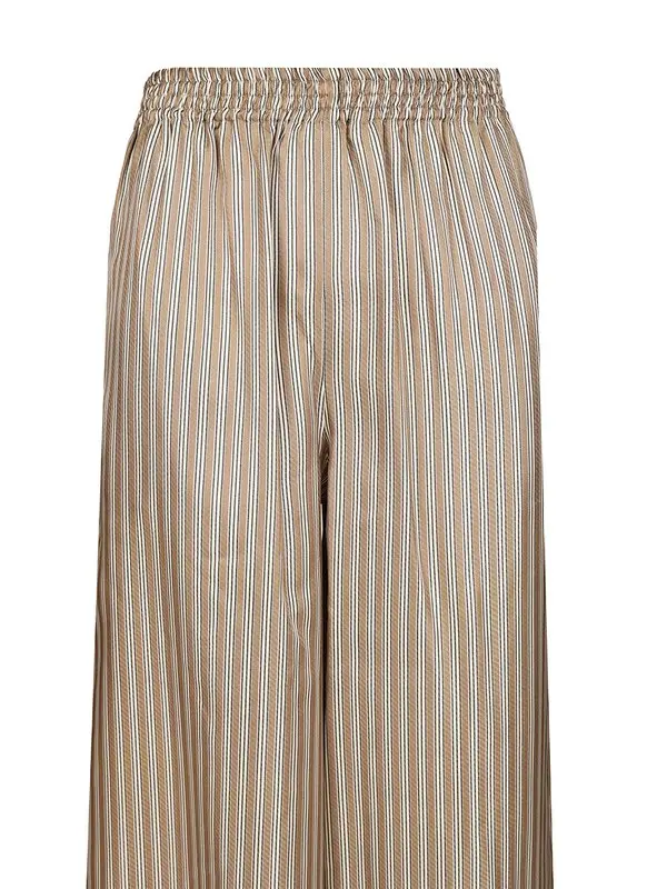 Max Mara Ladino Striped Wide-leg Trousers - Hazelnut