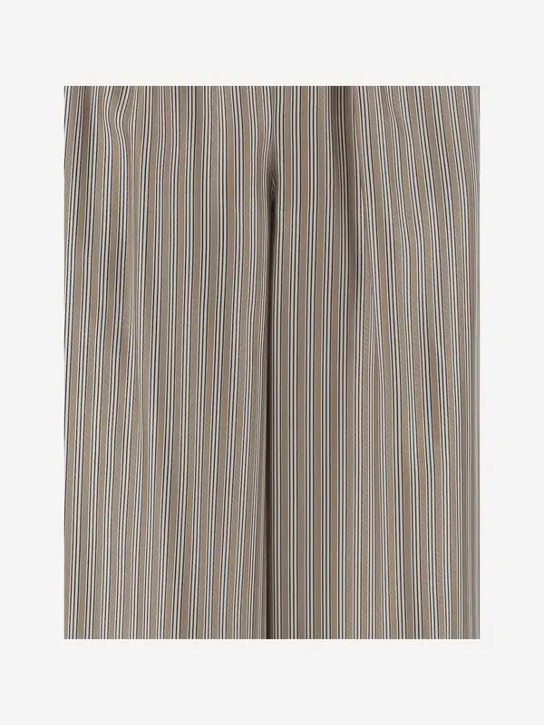 Max Mara Ladino Striped Wide-leg Trousers - Hazelnut