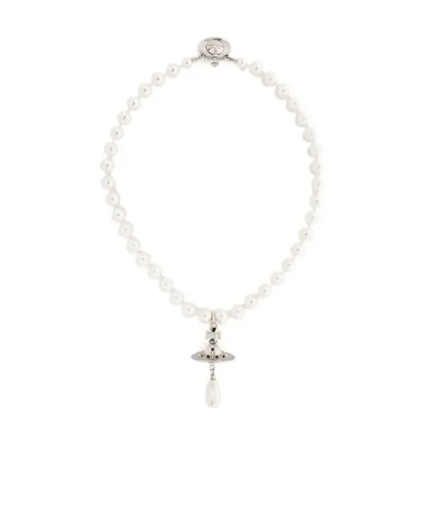 VIVIENNE WESTWOOD Pearl Orb Pendant Choker - Yellow