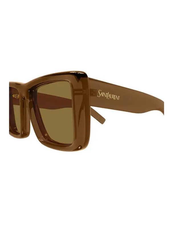 Saint Laurent Rectangle Sunglasses - Brown