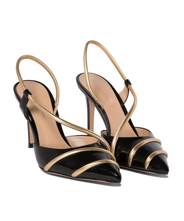 GIANVITO ROSSI High-heeled Pointed Toe Slingbacks With Stiletto Heel And Contrasting Details