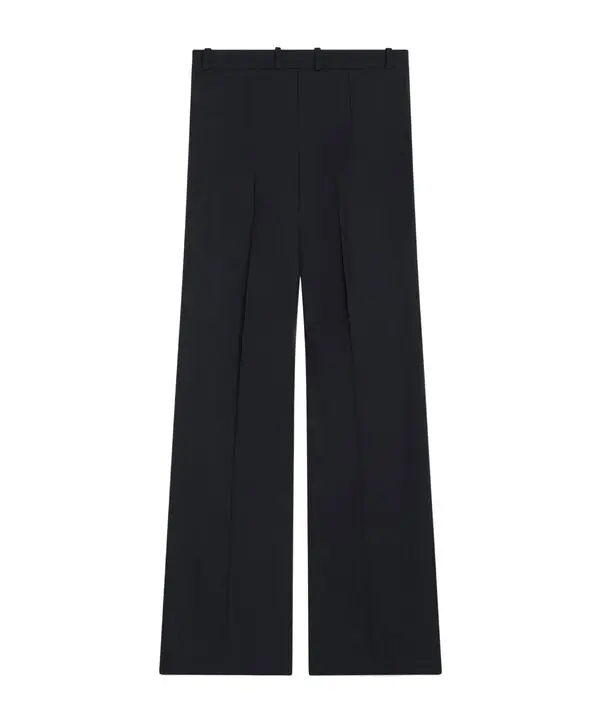 Chloé Belted Wool Bell Bottom Trousers