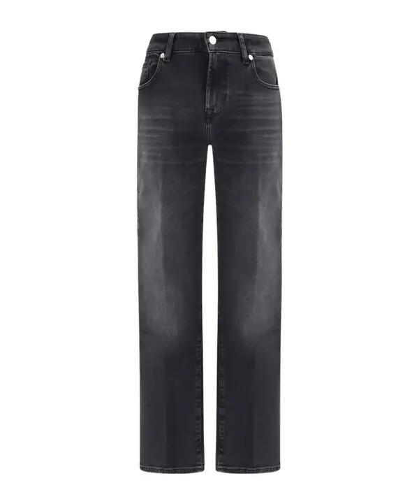 7 For All Mankind Calie Straight-leg Jeans - Black