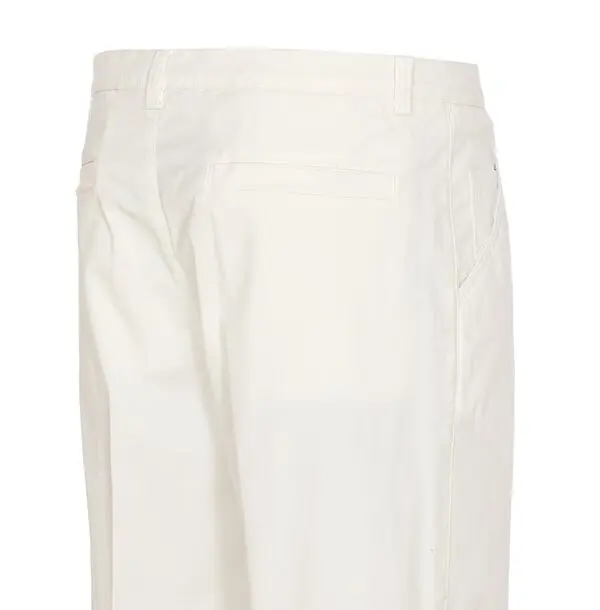 Brunello Cucinelli Pleated Trousers With Button Details - White