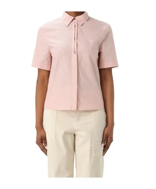 Pinko Striped Short-sleeve Shirt - Nude