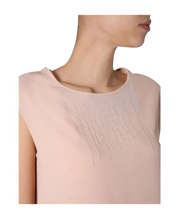 Fabiana Filippi Embellished Crewneck Top - Nude