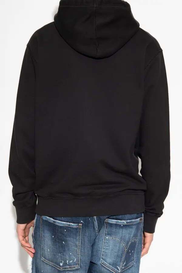 Dsquared2 Logo Print Drawstring Hoodie