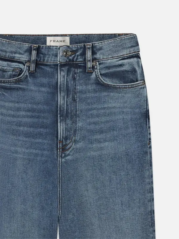 FRAME Le Pixie Slim Palazzo Jeans - Blue
