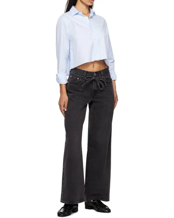 LEVI'S Straight Leg Jeans With Drawstring Waist - Black