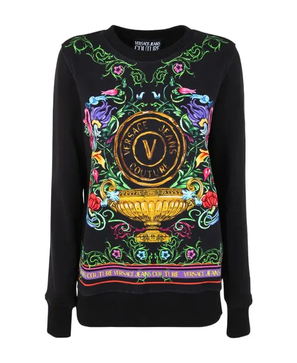Versace Logo Print Crewneck Sweatshirt