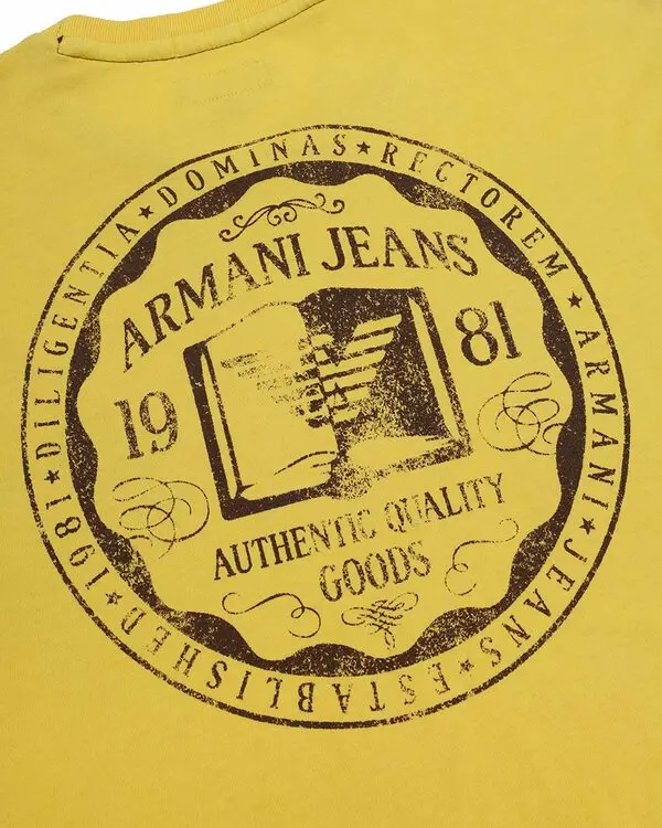 Emporio Armani Logo Details Long-sleeved T-shirt - Yellow