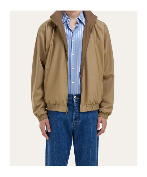 FERRAGAMO Reversible Zip-up Jacket - Walnut