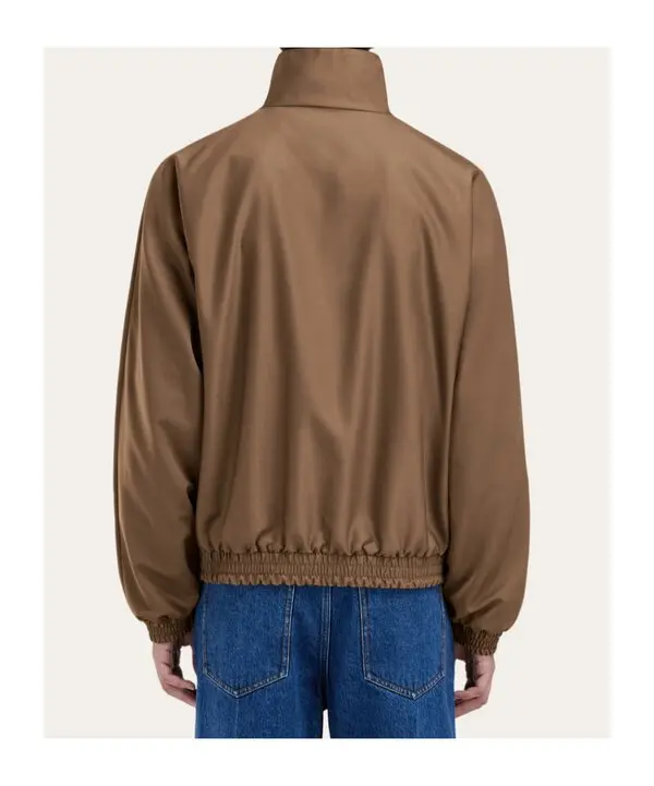 FERRAGAMO Reversible Zip-up Jacket - Walnut